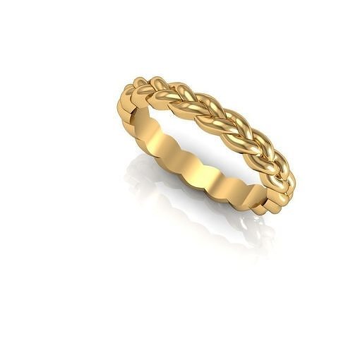 braided band plain 3D model 3D printable | CGTrader