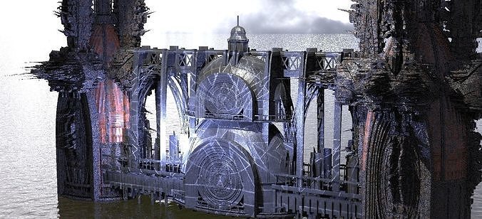 Knights Templar Sci Fi Tower Bridges 3D model | CGTrader