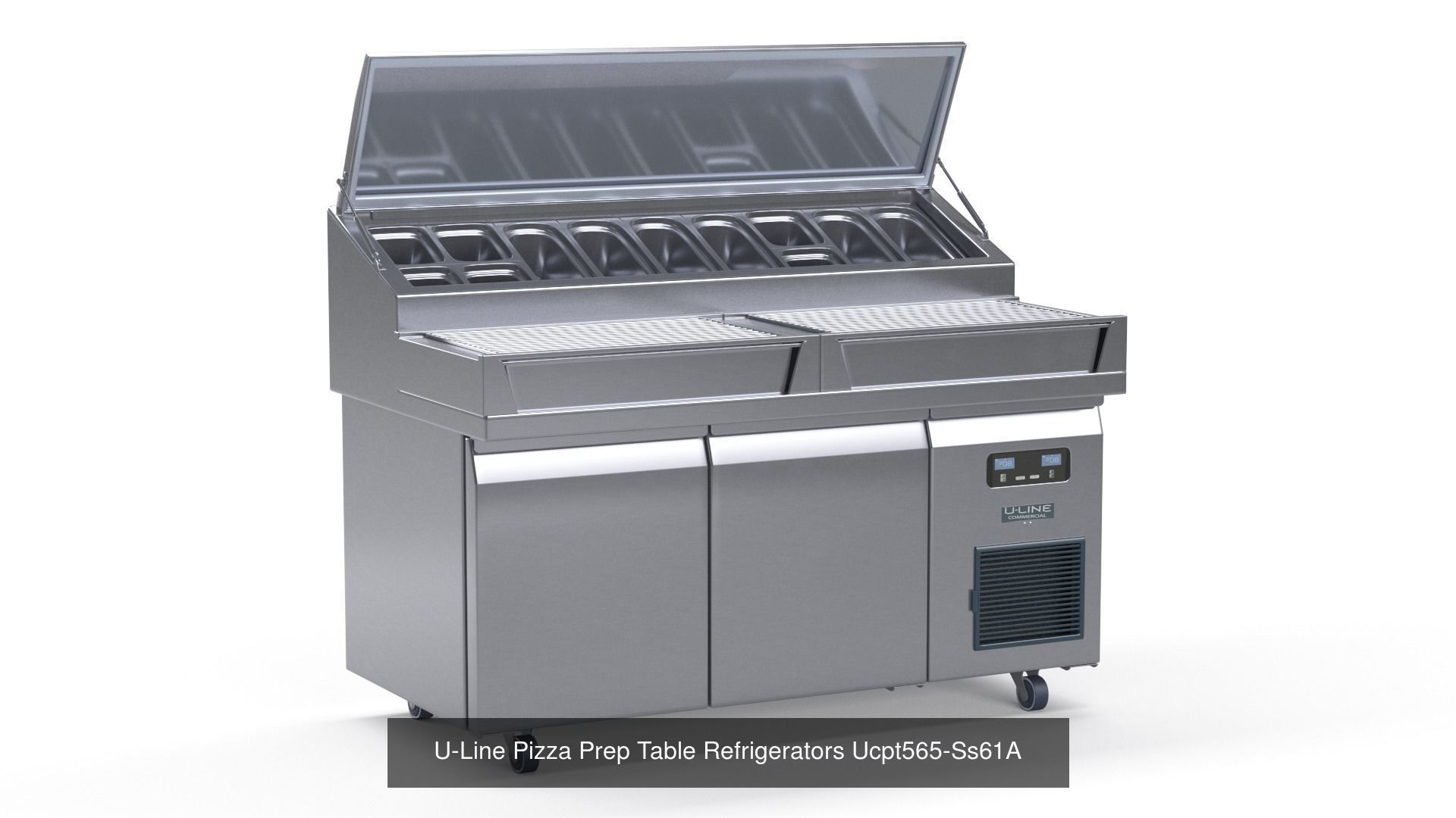 3D Model Collection Commercial Pizza Prep Table Condiment Rail ...