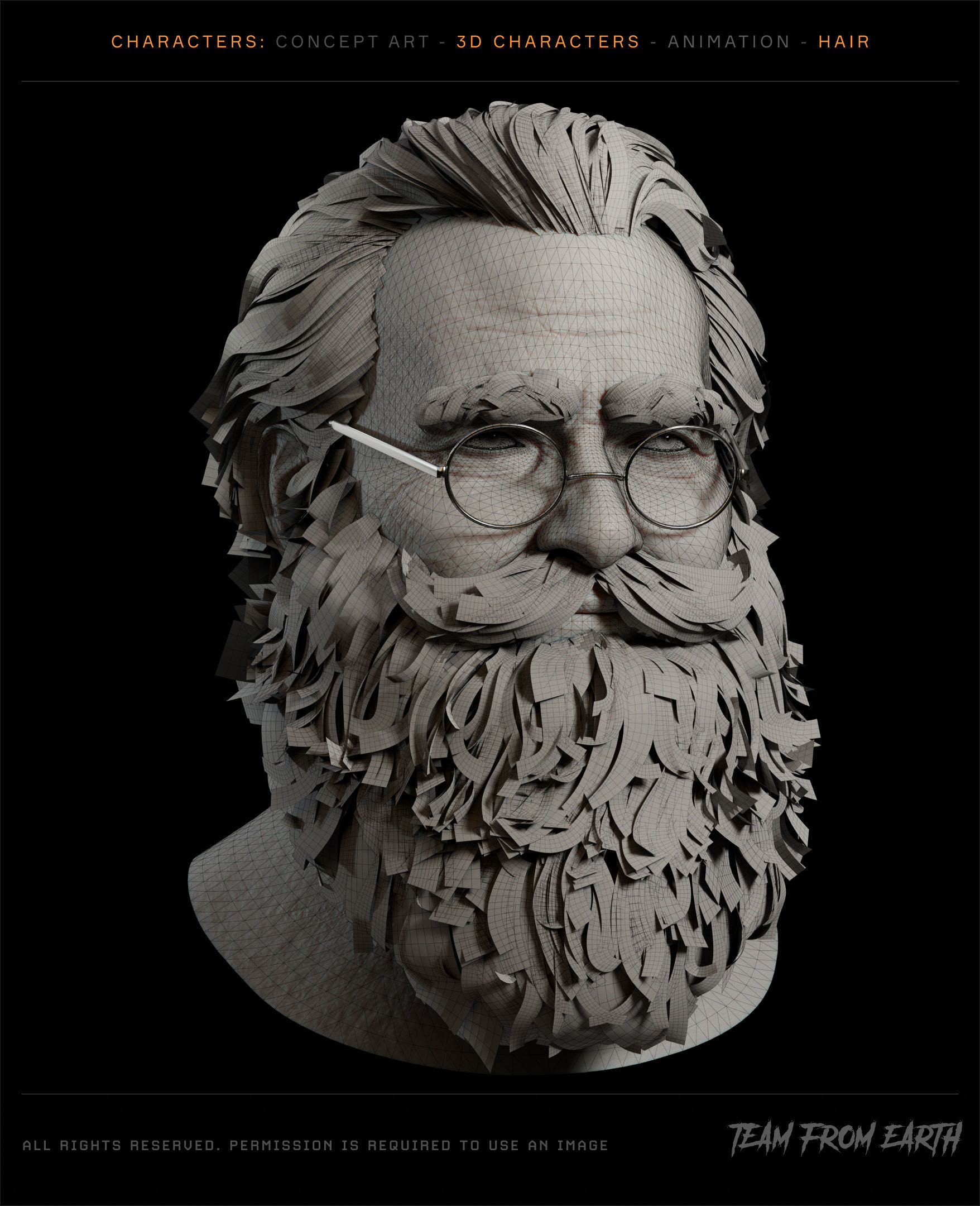 3D model Real-time long beard XGen VR / AR / low-poly | CGTrader