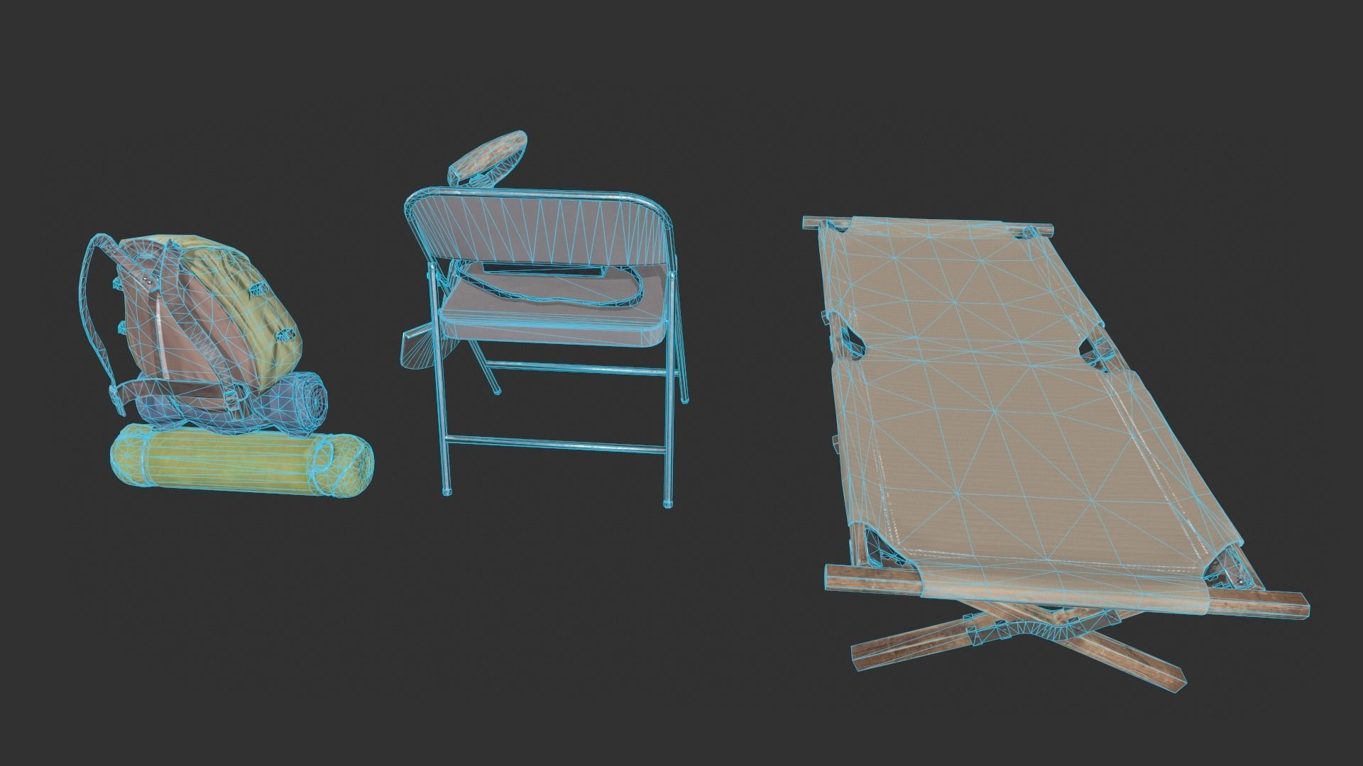 3D model Camping Equipment VR / AR / low-poly | CGTrader