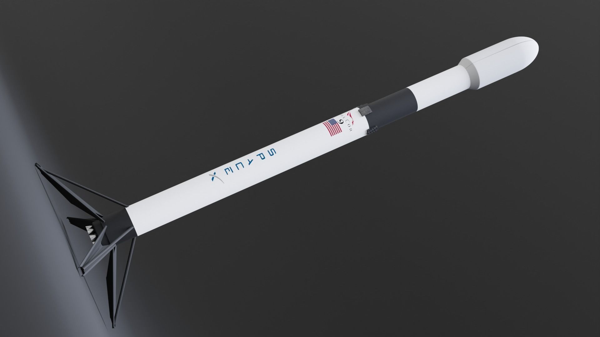3D model Falcon 9 and Crew Dragon 3D Model VR / AR / low-poly | CGTrader