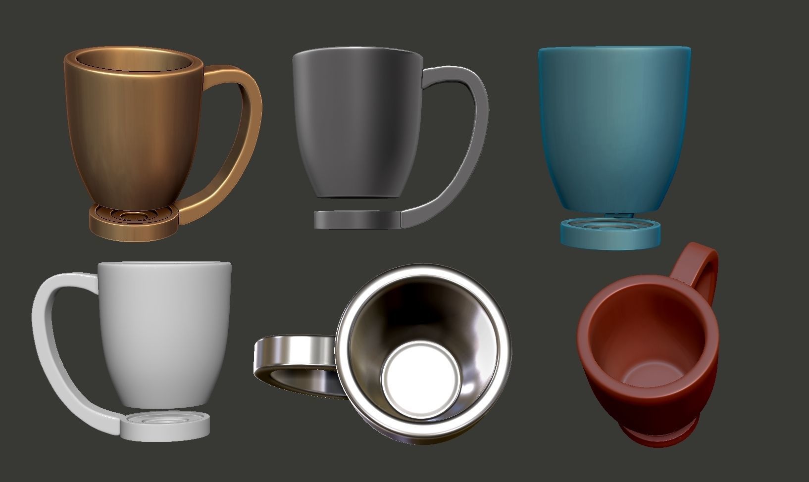 Abstract Modern Mug 3D model 3D printable | CGTrader