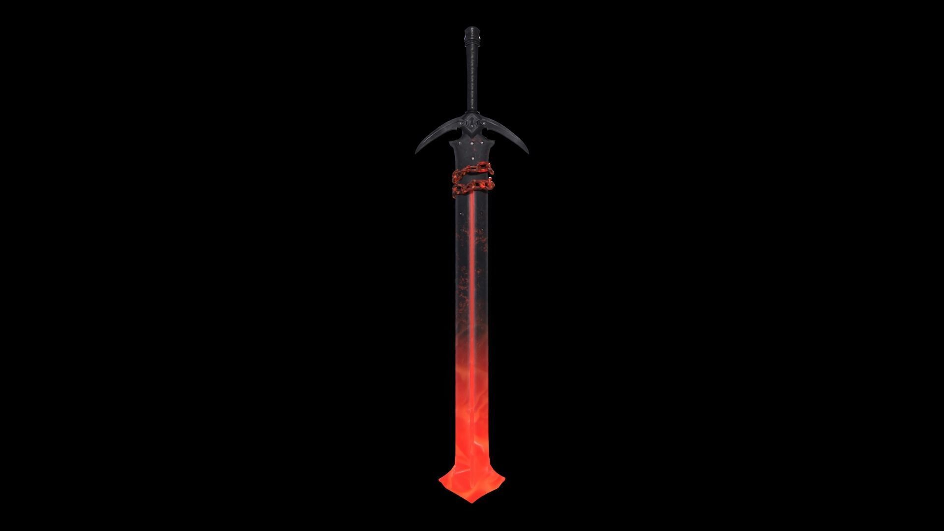 3D model fantasy flame blade VR / AR / low-poly | CGTrader