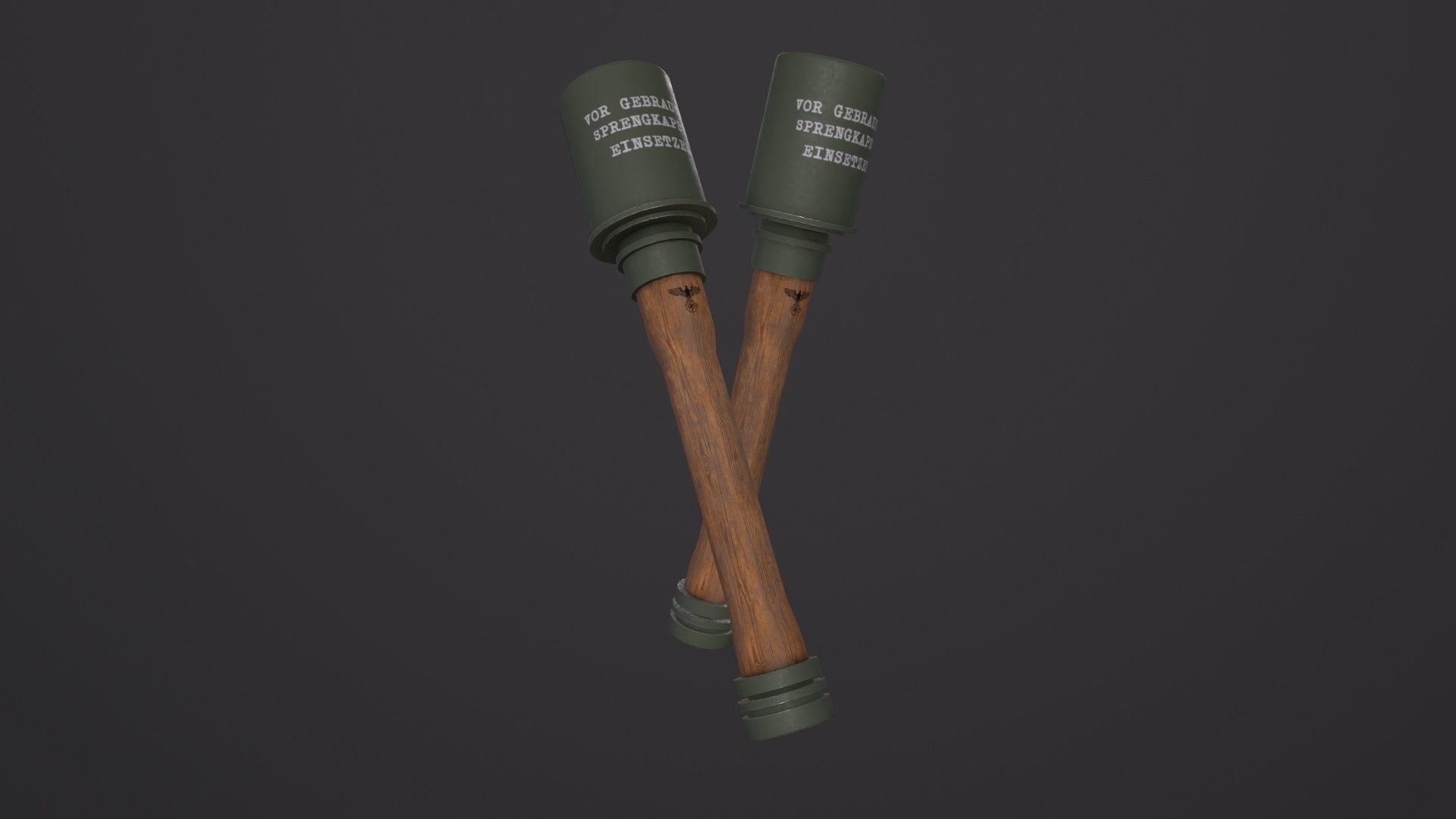 3D model Stielhandgranate 3D Model VR / AR / low-poly | CGTrader
