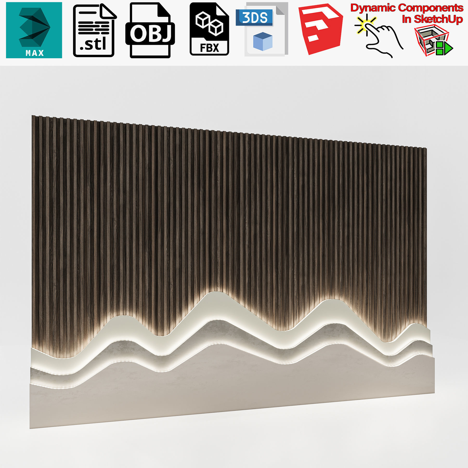 Decorative Wall Panel 3D wall panel 3d panel 3D model | CGTrader