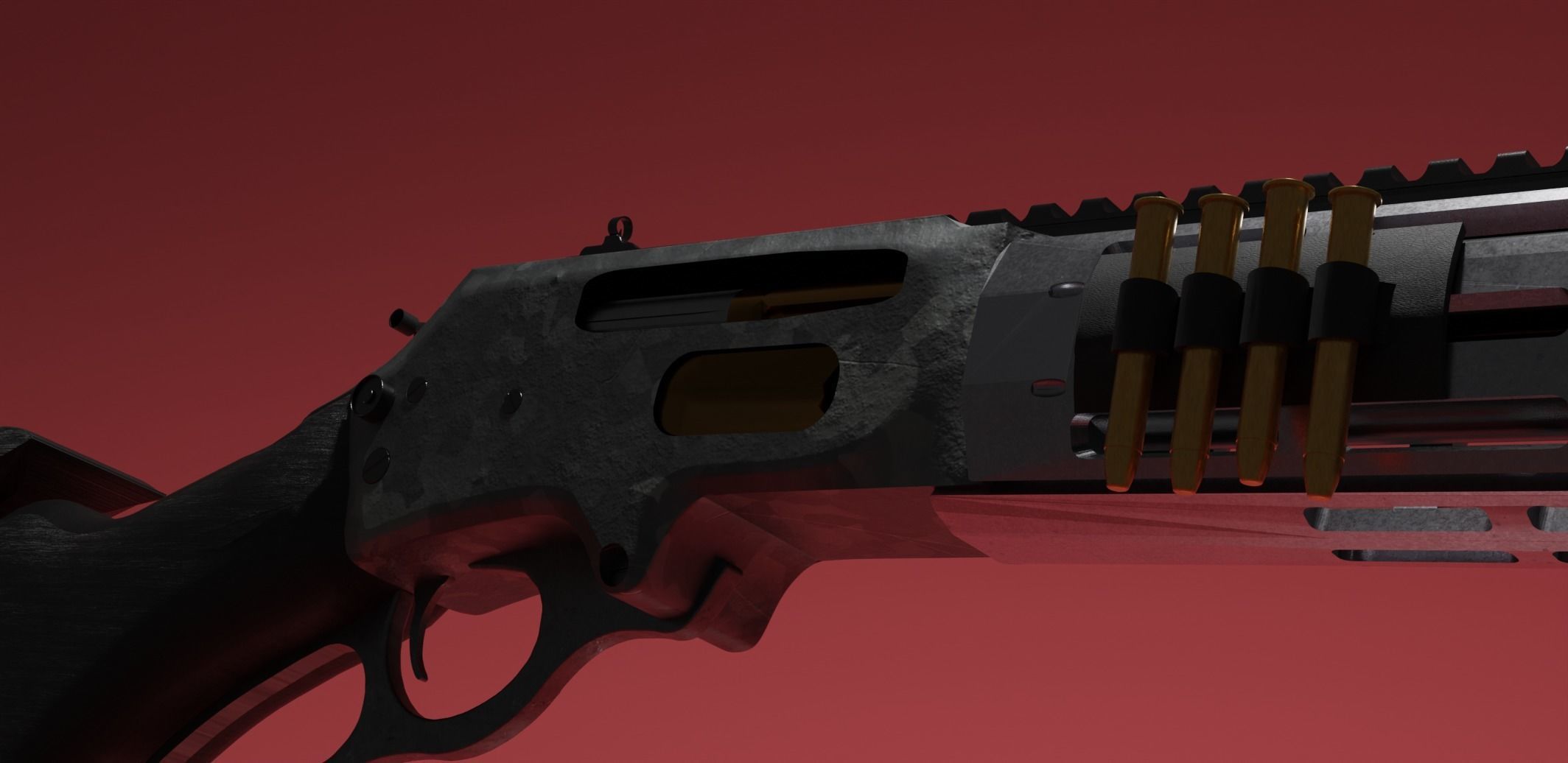 Modernized Tactical Winchester Lever Action Rifle 3D model | CGTrader