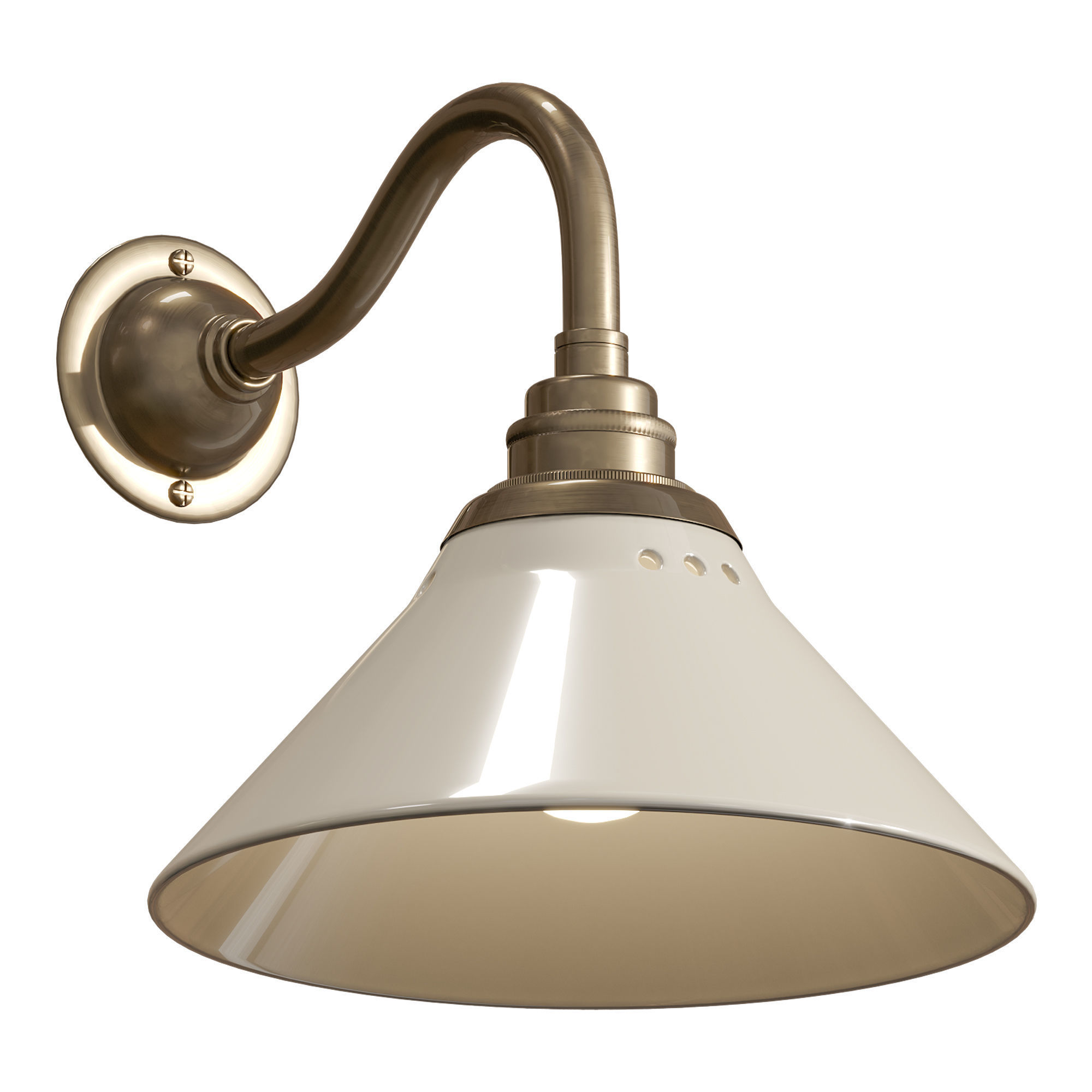 Mini Creamware Wall Light by deVOL 3D model | CGTrader