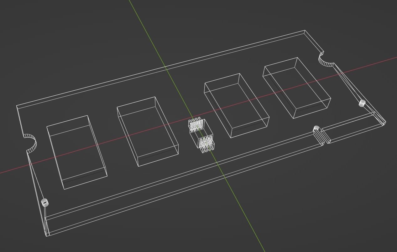 DDR 2 RAM SODIMM memory module free 3D model | CGTrader