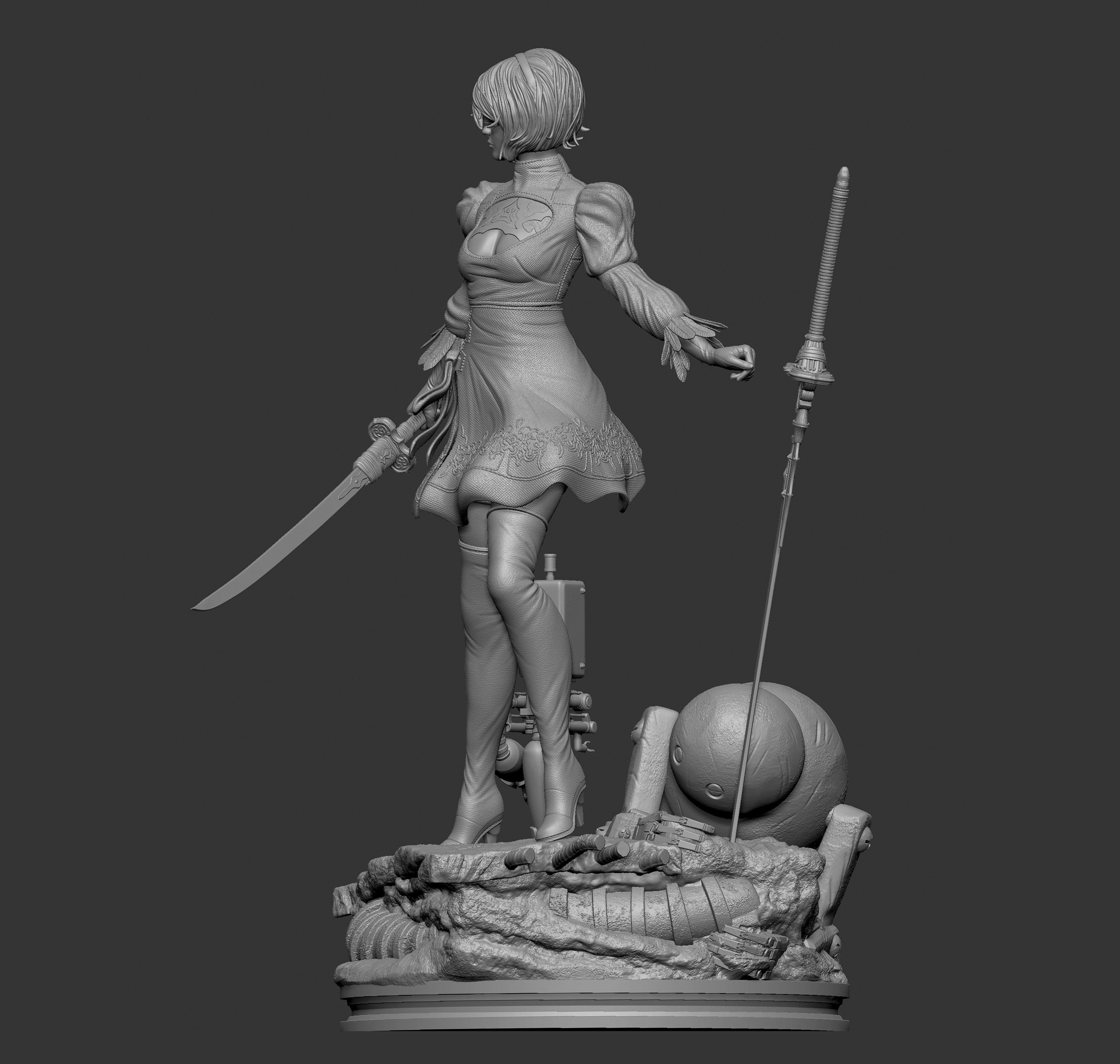 2B - Nier Automata 3D model 3D printable | CGTrader