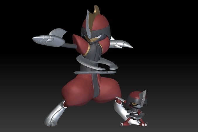 Pokemon Pawniard Bisharp 3D model 3D printable | CGTrader
