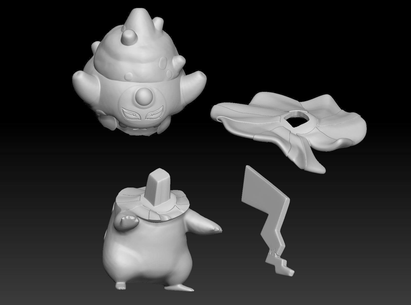 Pokemon Pikachu Galarian Slowking 3D model 3D printable | CGTrader