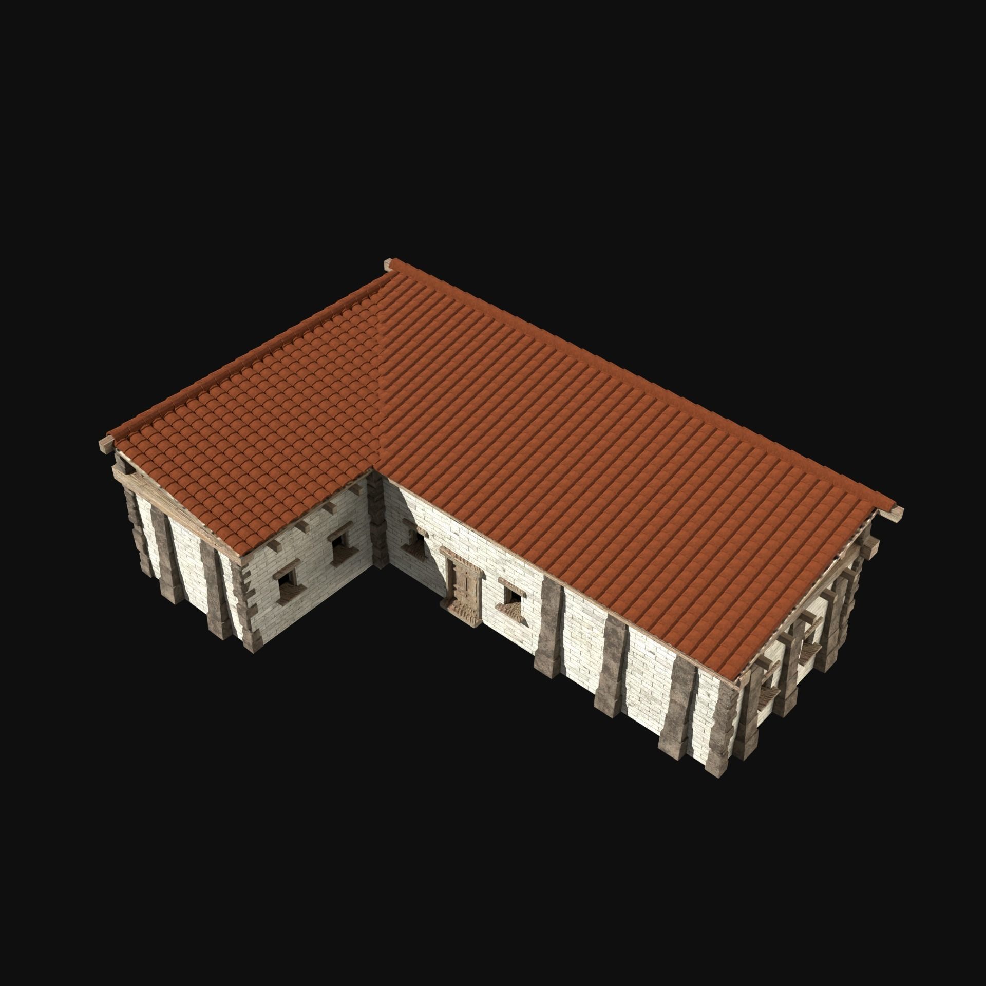 3D model ANCIENT GREEK ROMAN STONE ROME HOUSE HUT BUILDING COLLECTION ...