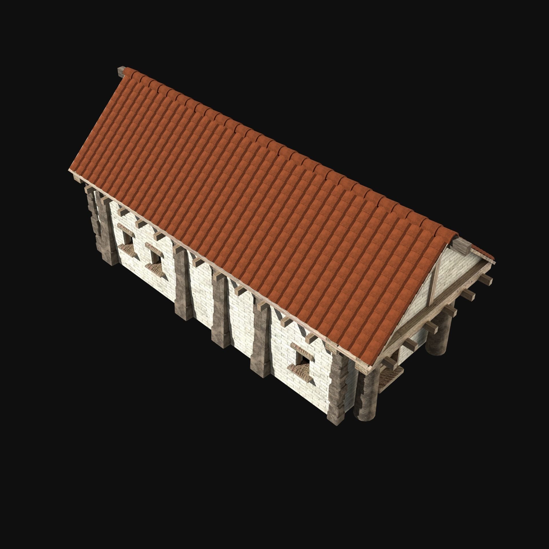 3D model ANCIENT GREEK ROMAN STONE ROME HOUSE HUT BUILDING COLLECTION ...