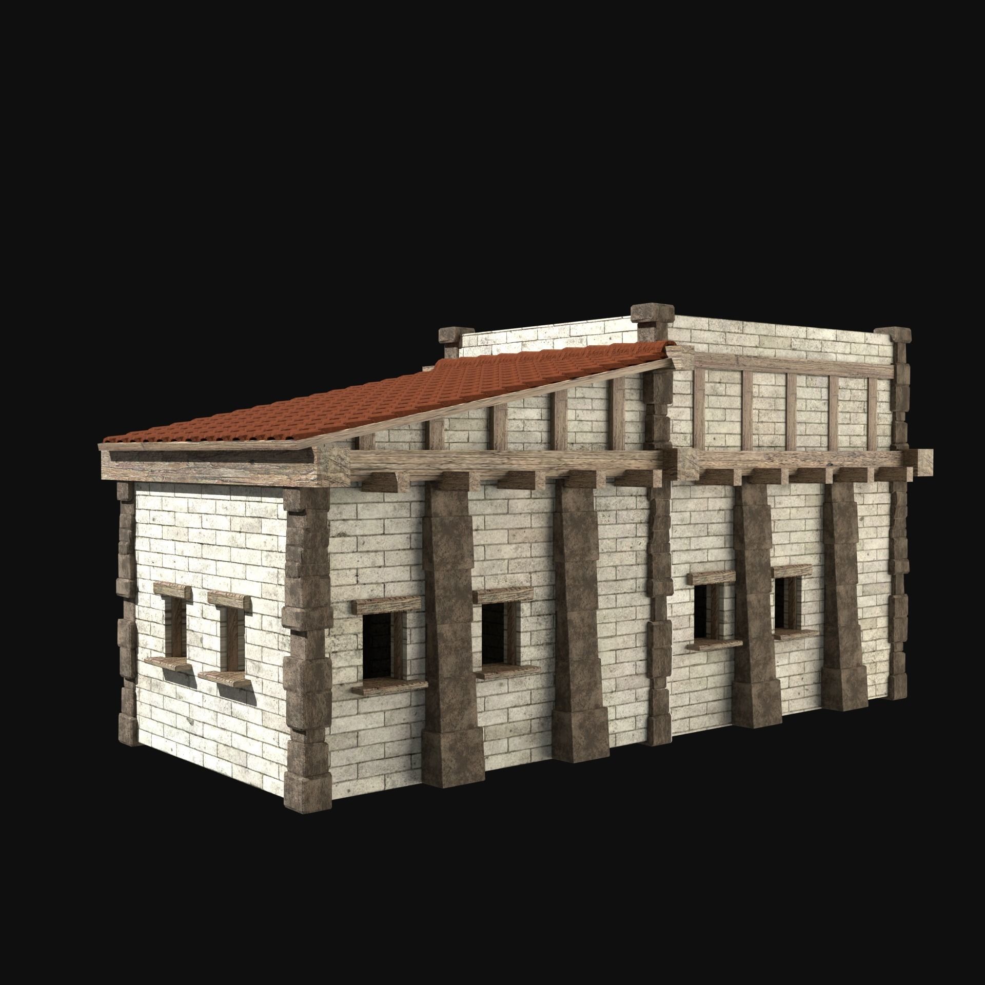3D model ANCIENT GREEK ROMAN STONE ROME HOUSE HUT BUILDING COLLECTION ...
