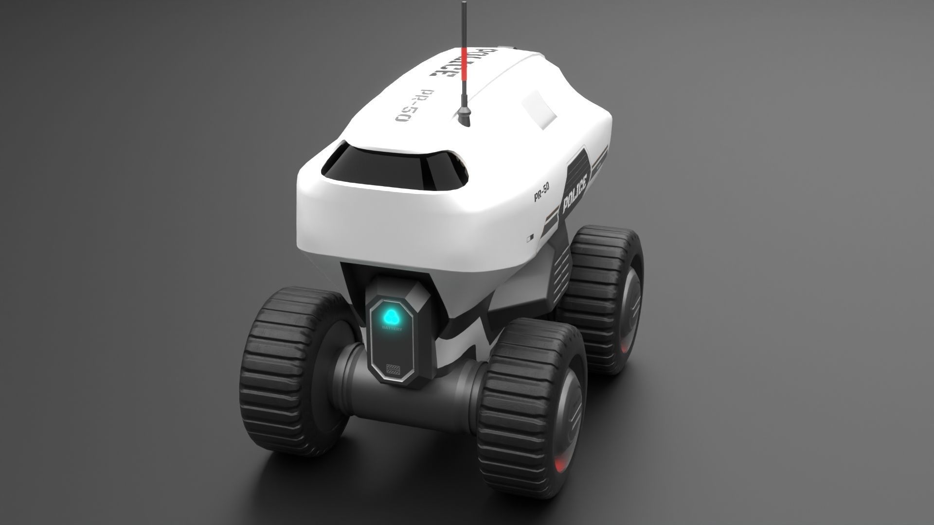 3D model Sci-fi Police Droid Robot VR / AR / low-poly | CGTrader