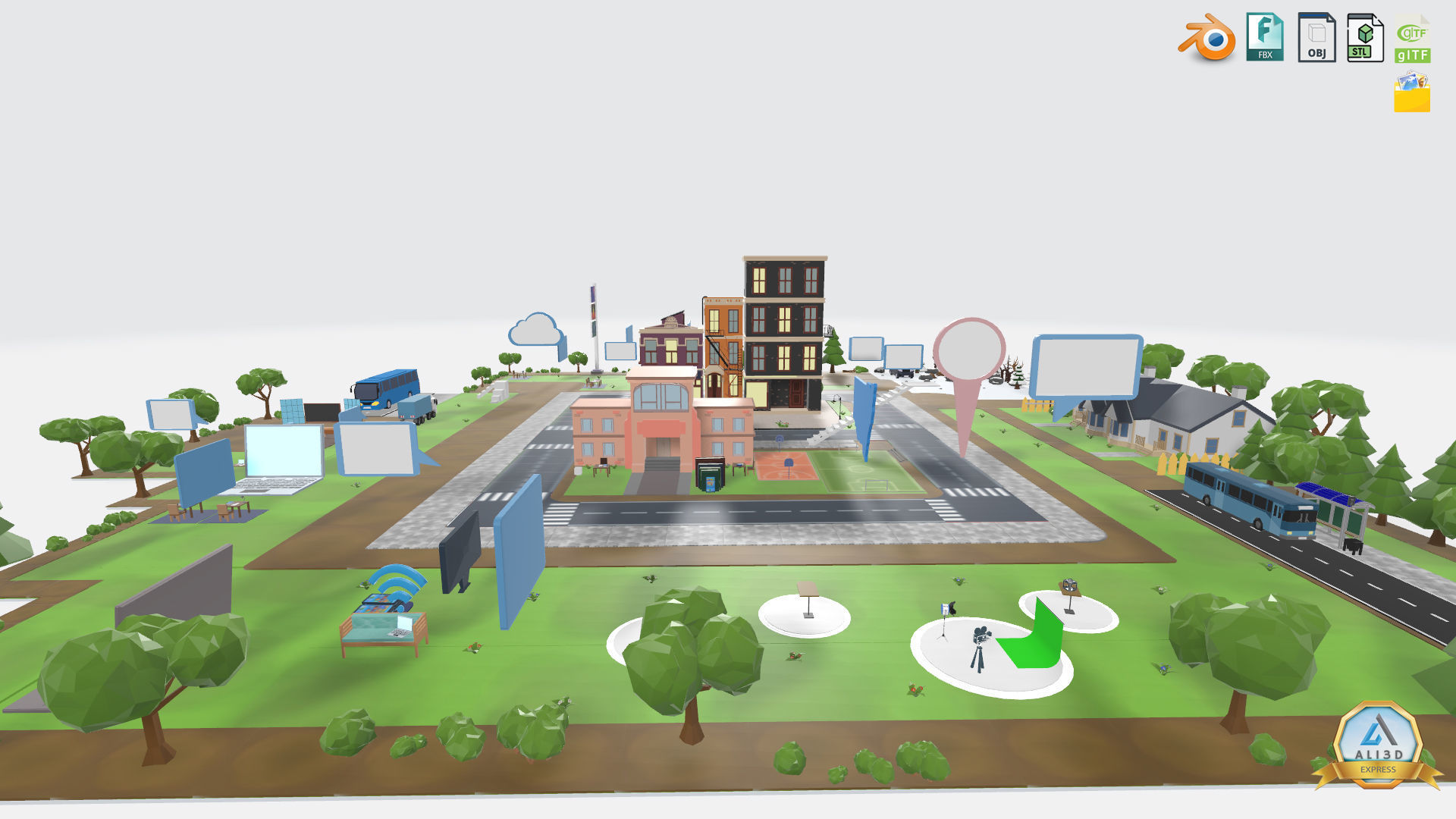 3D model 3D Metaverse FrameVR Environment Baked VR / AR / low-poly ...