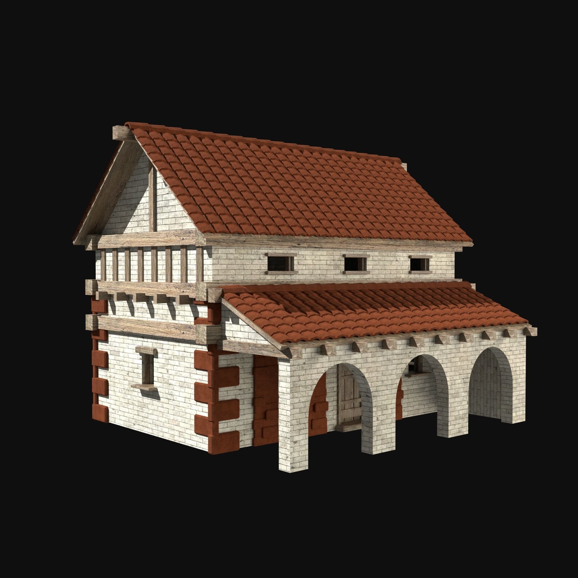 3D model ROMAN ANCIENT GREEK STONE ROME HOUSE HUT BUILDING COLLECTION ...