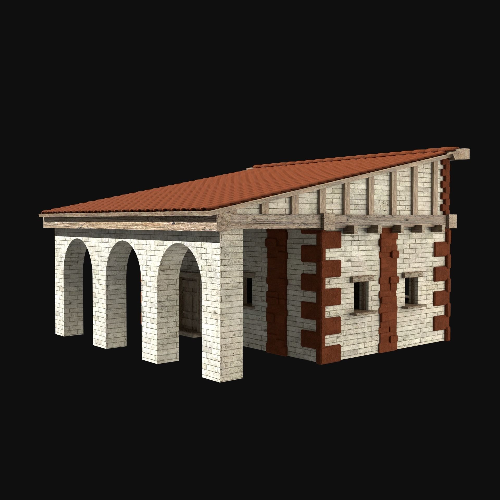 3D model ROMAN ANCIENT GREEK STONE ROME HOUSE HUT BUILDING COLLECTION ...