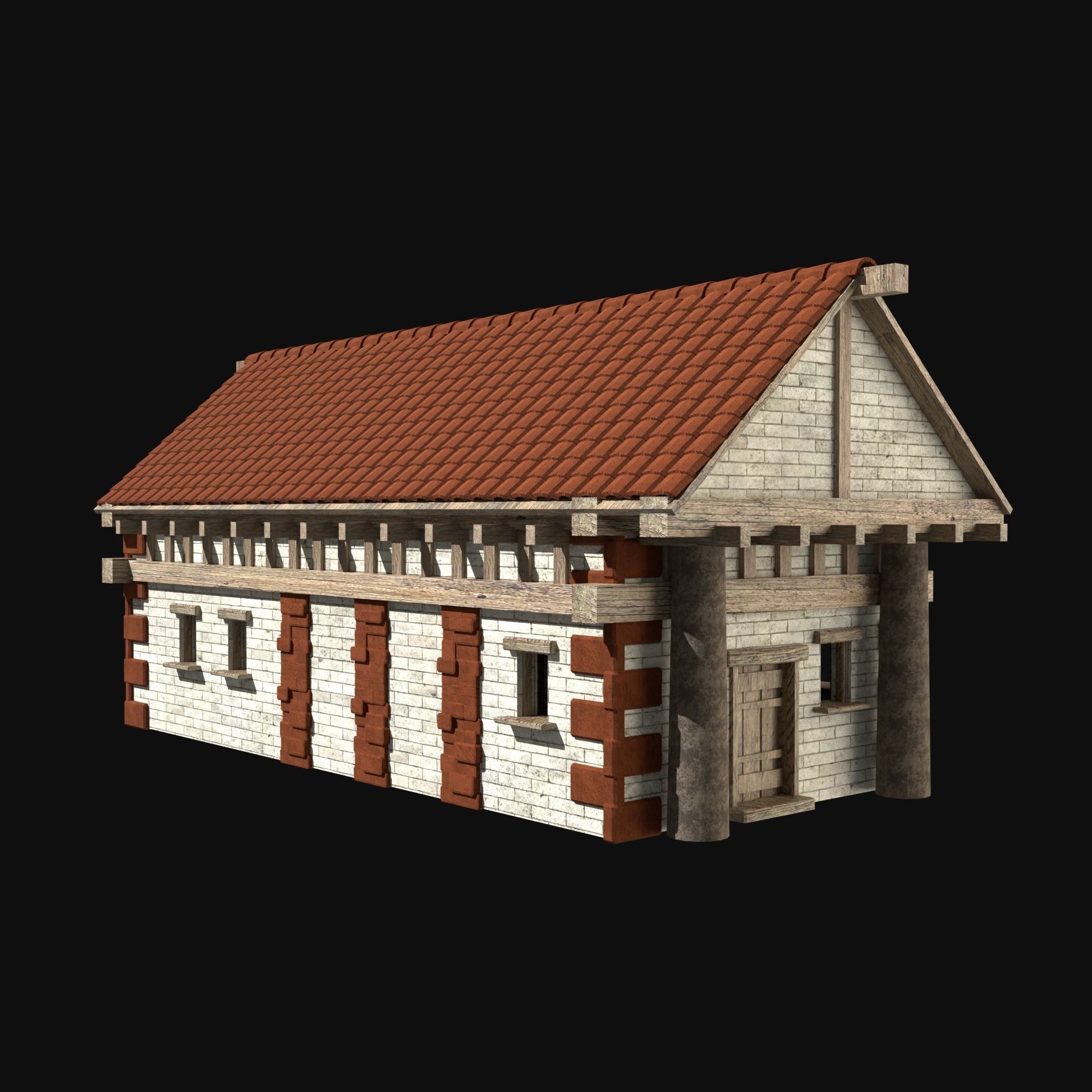 3D model ROMAN ANCIENT GREEK STONE ROME HOUSE HUT BUILDING COLLECTION ...