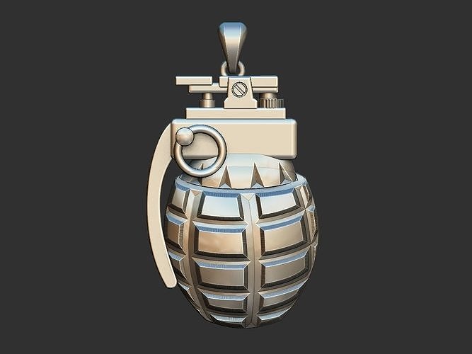 Grenade Pendant - Granada 3D model 3D printable | CGTrader