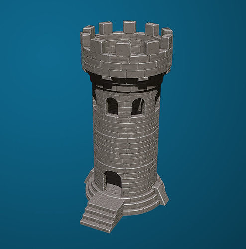 Medieval Tower 03 3D print model 3D model 3D printable | CGTrader