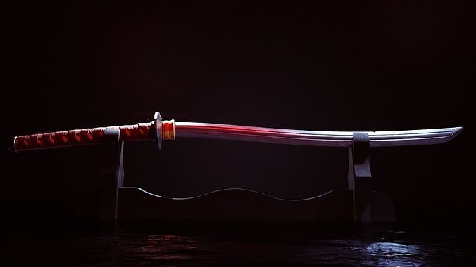 A Japanese Katana Model 3D model | CGTrader