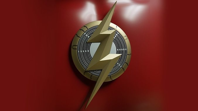 The Flash Movie chest logo cosplay 3D model 3D printable | CGTrader