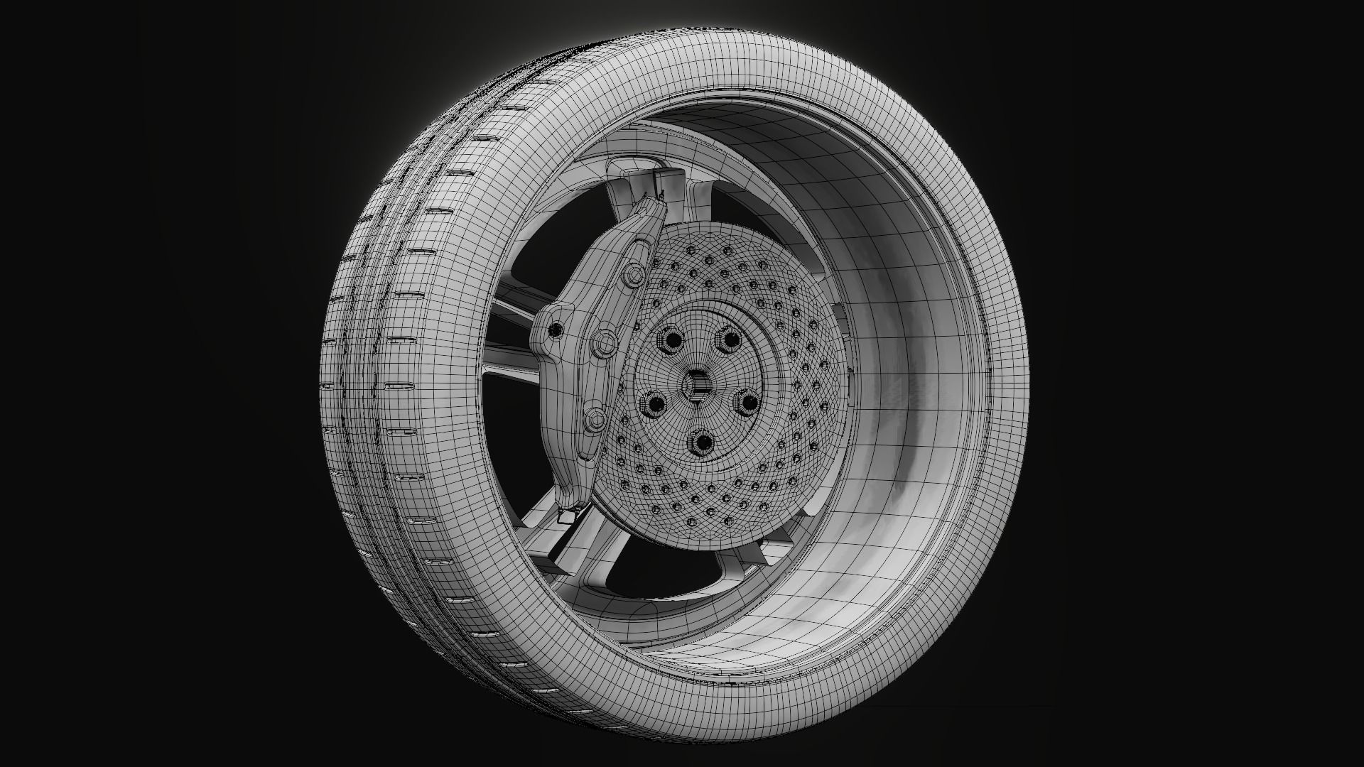 Sport Car Alloy Wheel Model 3D model | CGTrader