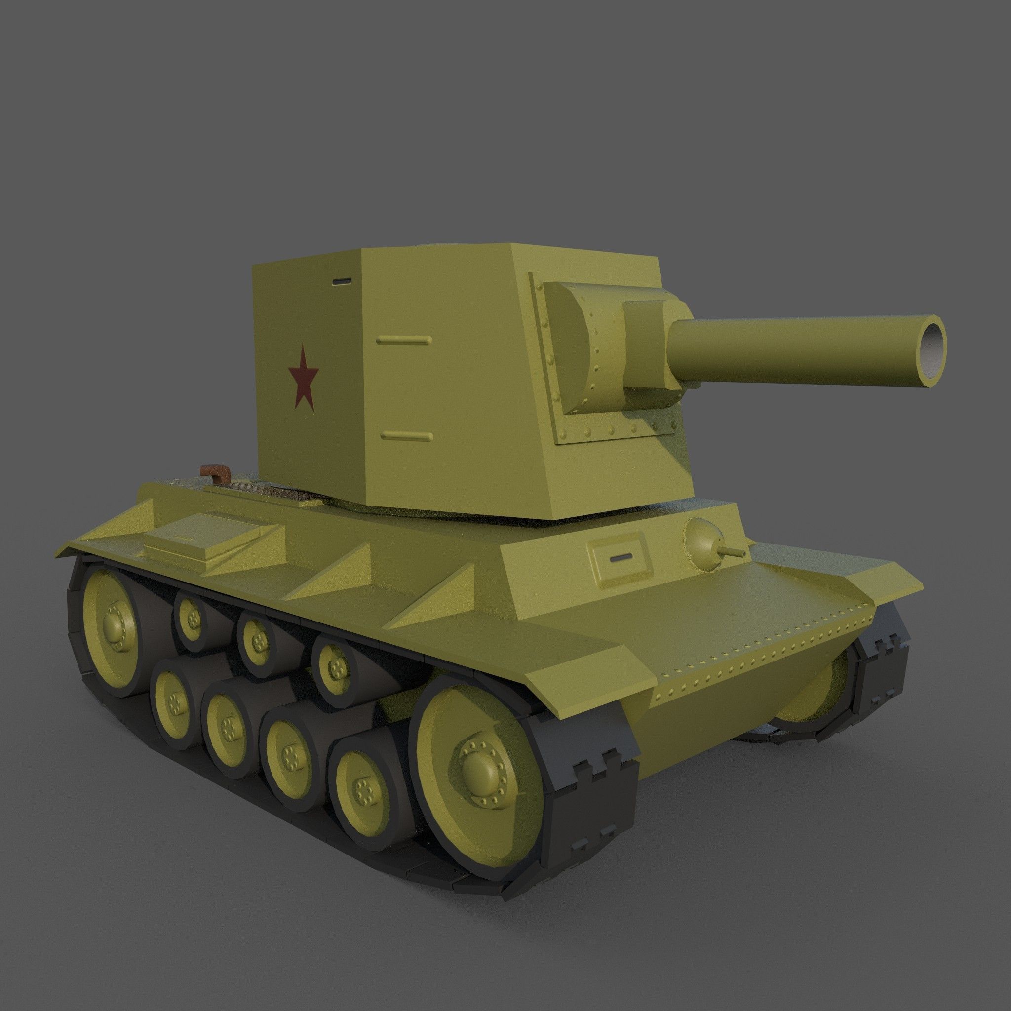 3D model Cartoon KV-2 VR / AR / low-poly | CGTrader