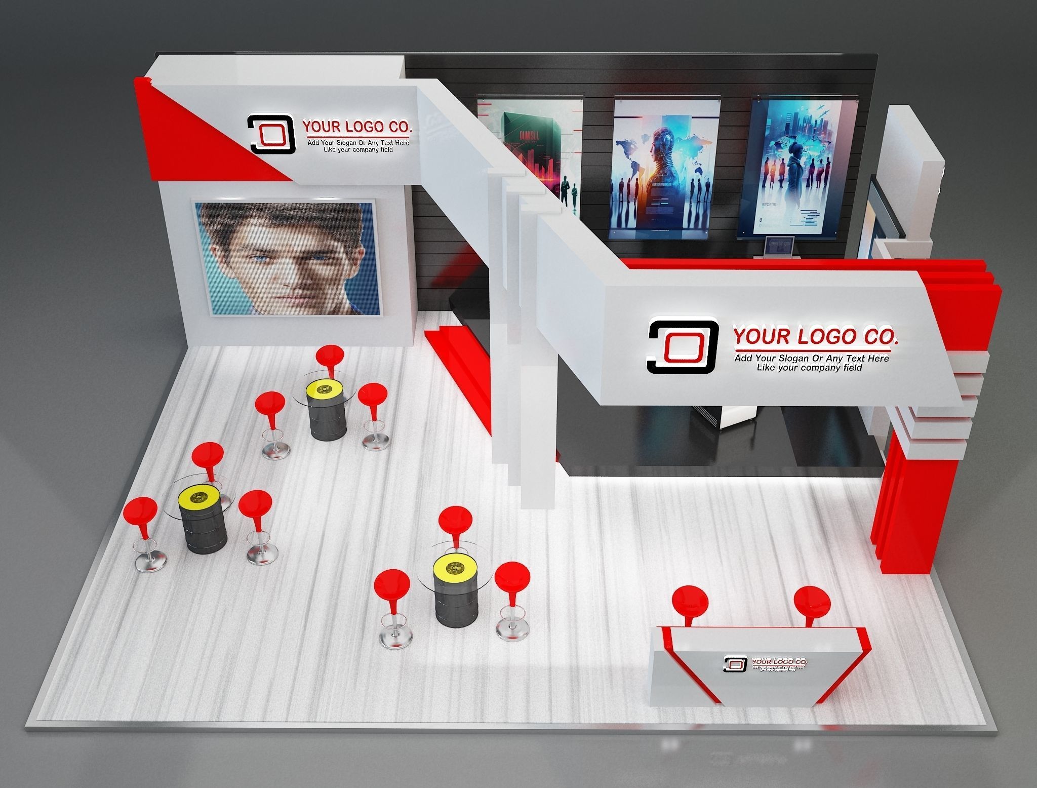 Booth Exhibition Stand a173 3D model | CGTrader