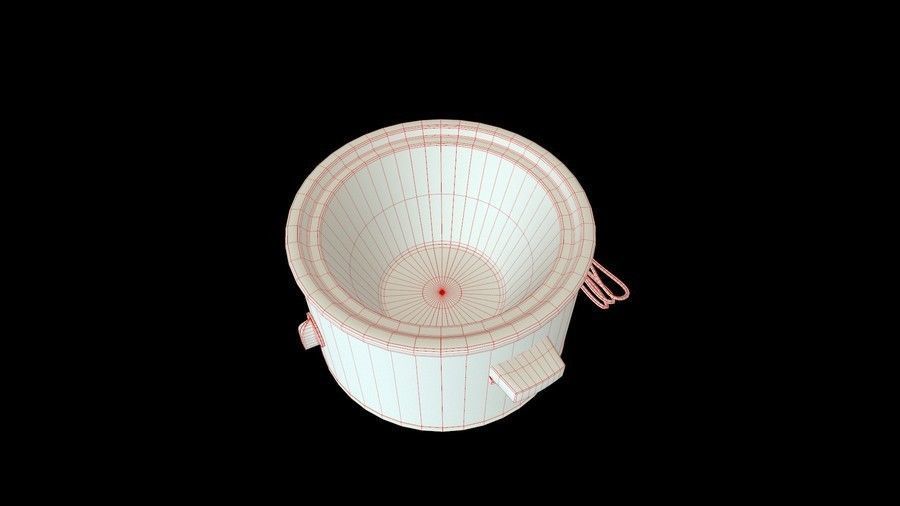 3D model Vintage Crockpot Slow Electric Stoneware Cooker VR / AR / low ...