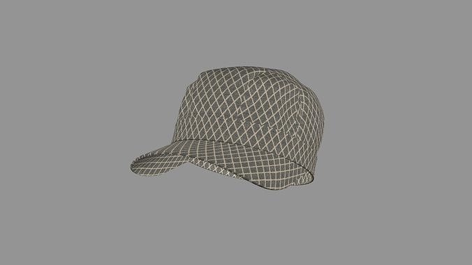Basic Cap Hat Grid Low-poly 3D model | CGTrader