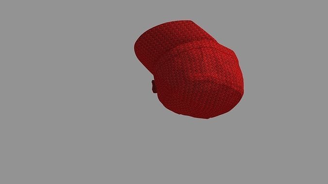 3D model Basic Cap Red Hat Low-poly VR / AR / low-poly | CGTrader