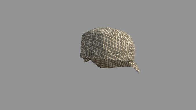 3D model Basic Cap Plaid Hat Low-poly VR / AR / low-poly | CGTrader