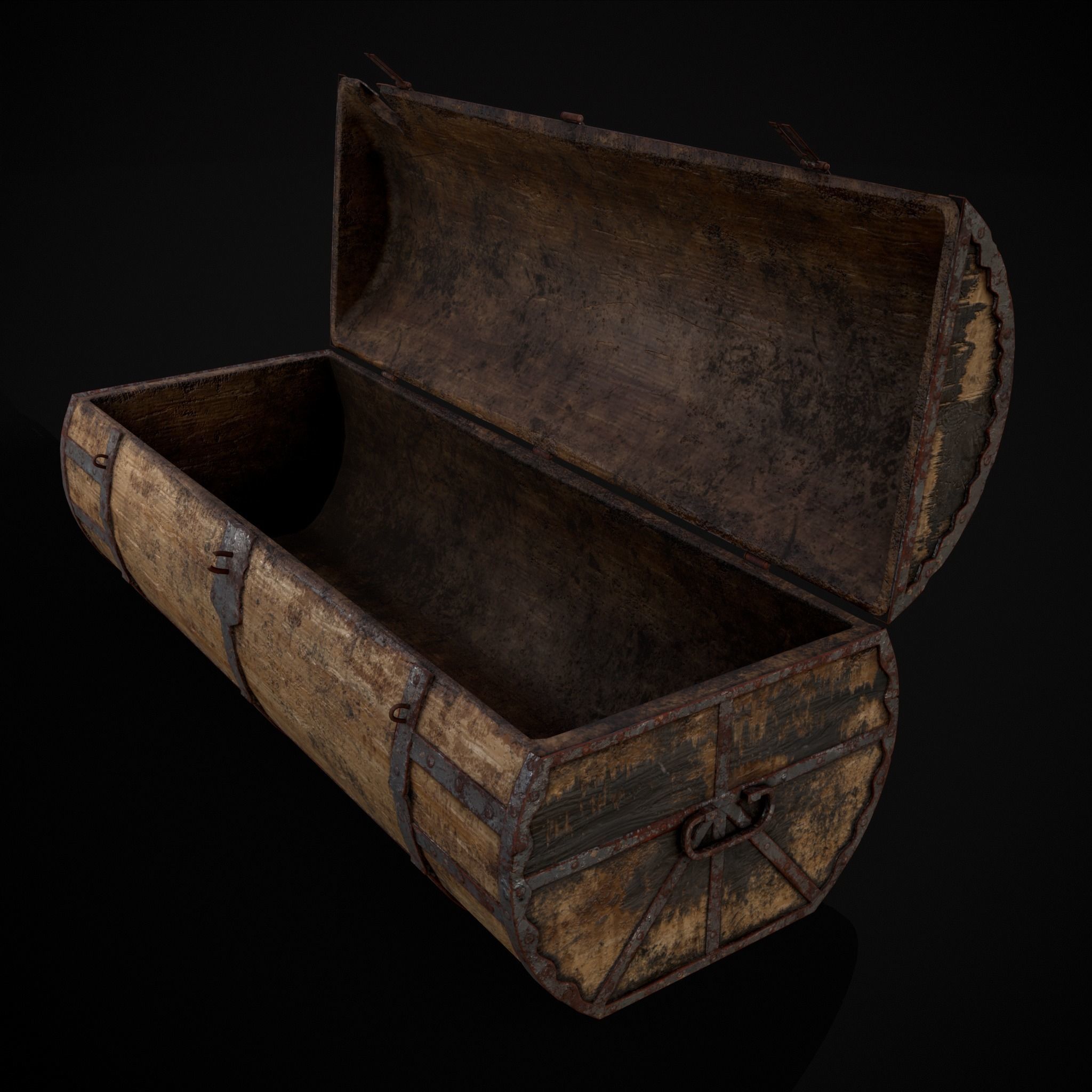 3D model Medieval Cylindrical Chest VR / AR / low-poly | CGTrader