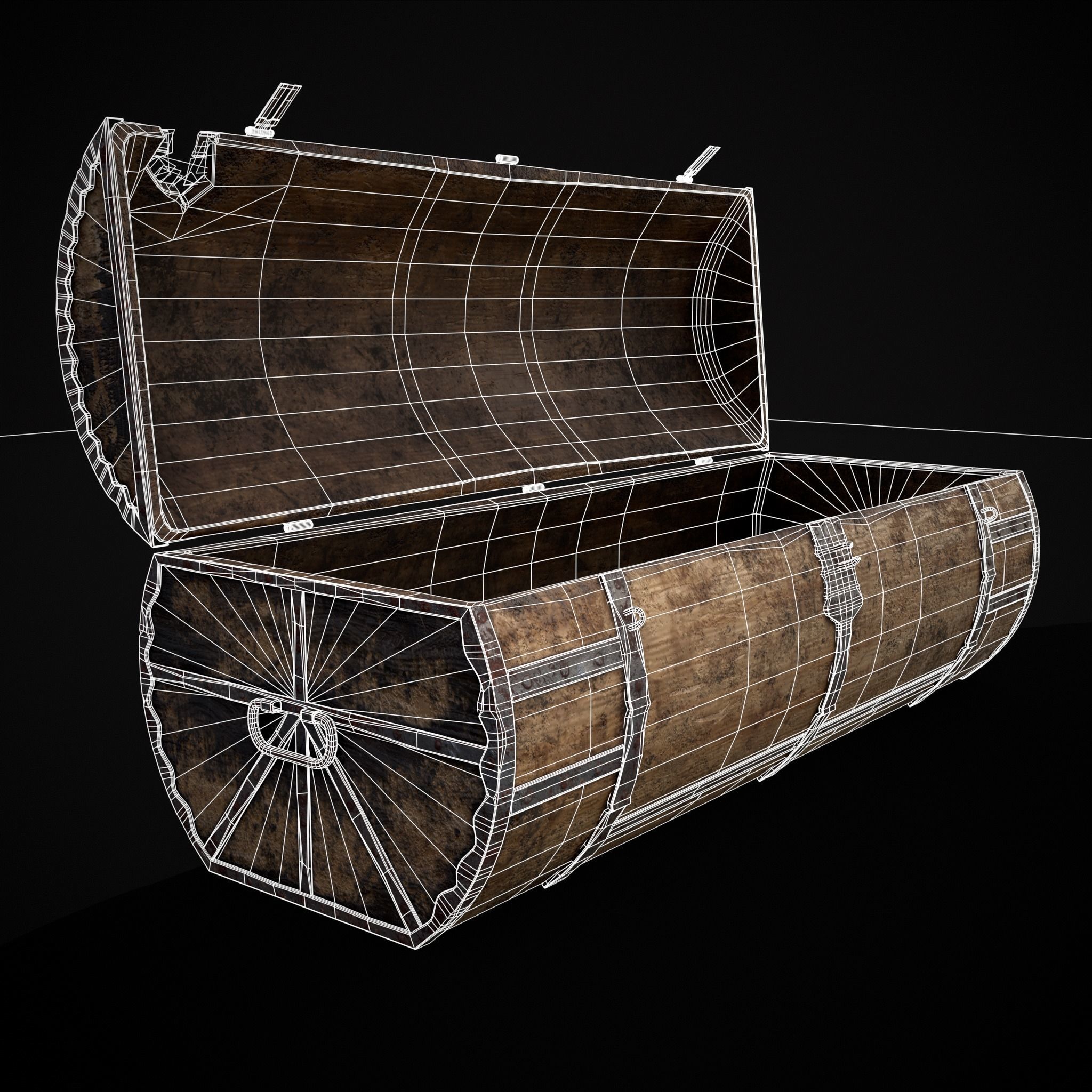 3D model Medieval Cylindrical Chest VR / AR / low-poly | CGTrader