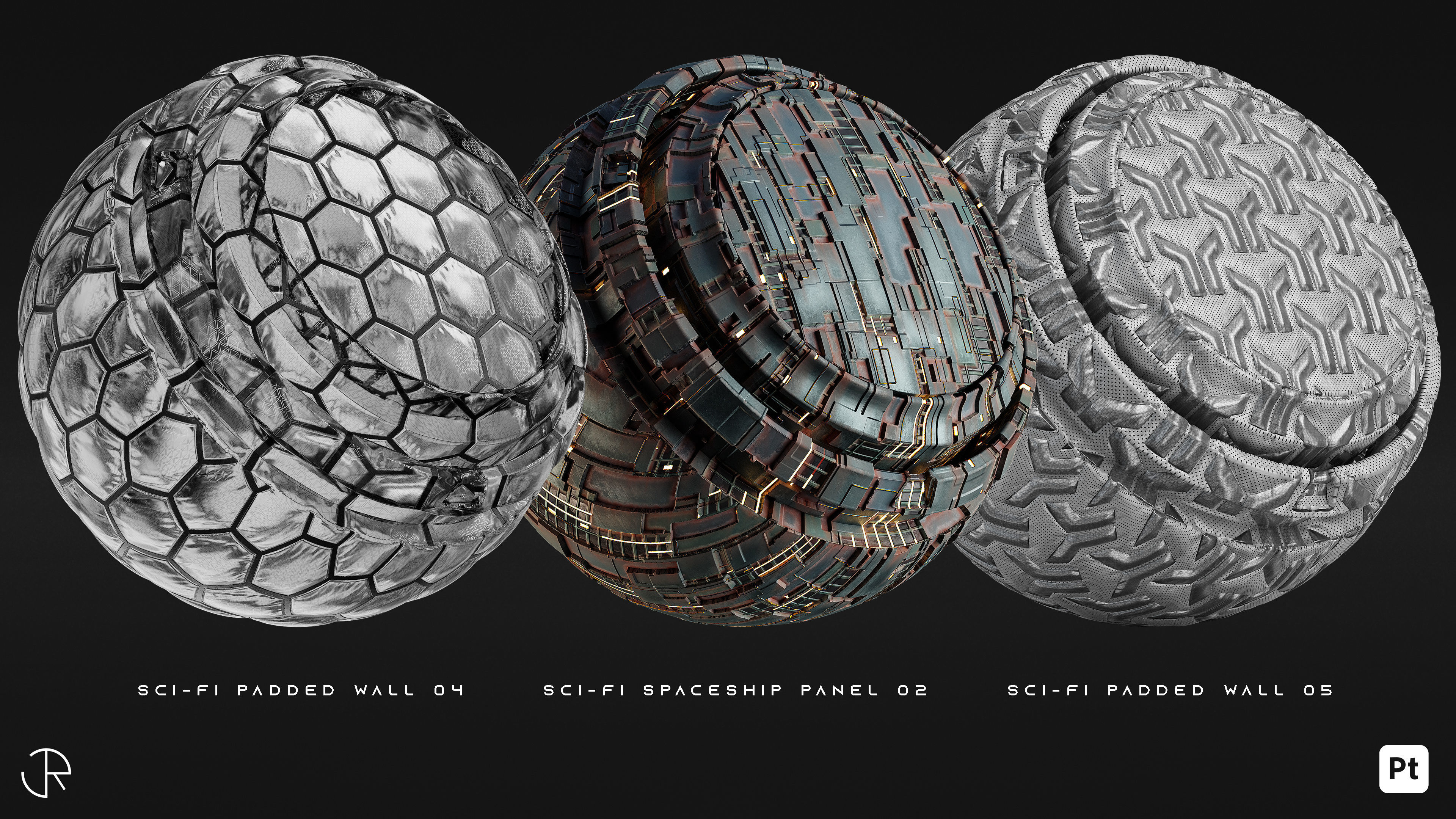 AstroMat Vol 01 Sci-Fi Smart Materials Sci-Fi pattern Texture | CGTrader