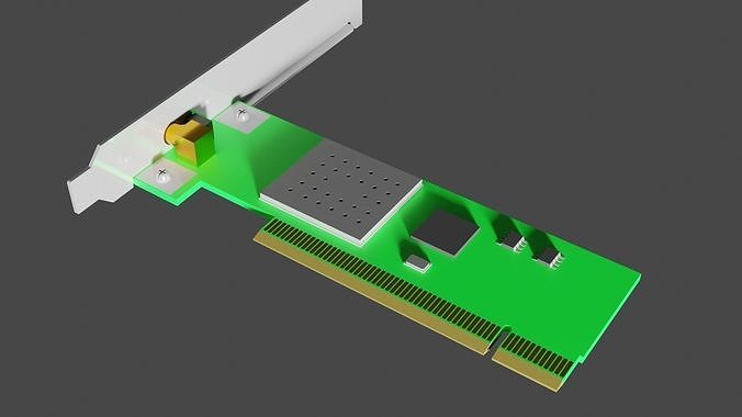 PCI WiFi card free 3D model | CGTrader