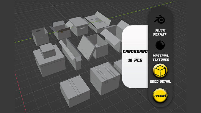 3D model Cardboard Box Collection 001 VR / AR / low-poly | CGTrader