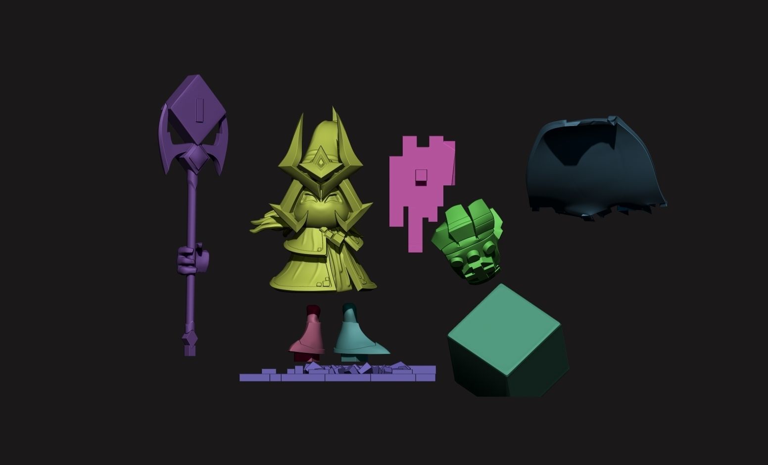 Veigar Final Boss Figure 3D Model to print League of legends 3D model ...