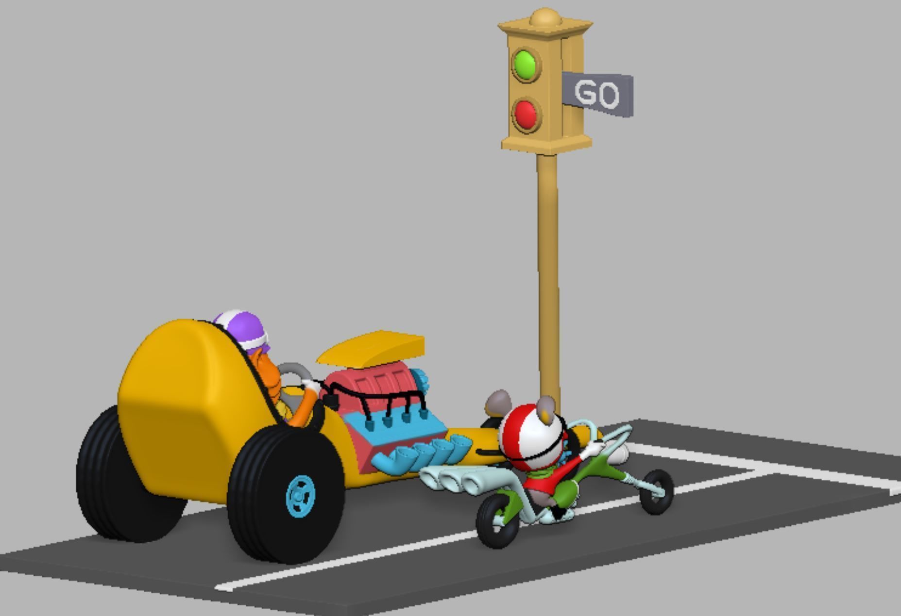 Motormouse and Autocat 3D model 3D printable | CGTrader