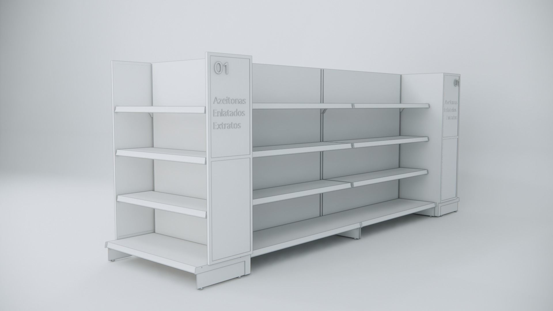 Supermarket Shelves 3D model | CGTrader