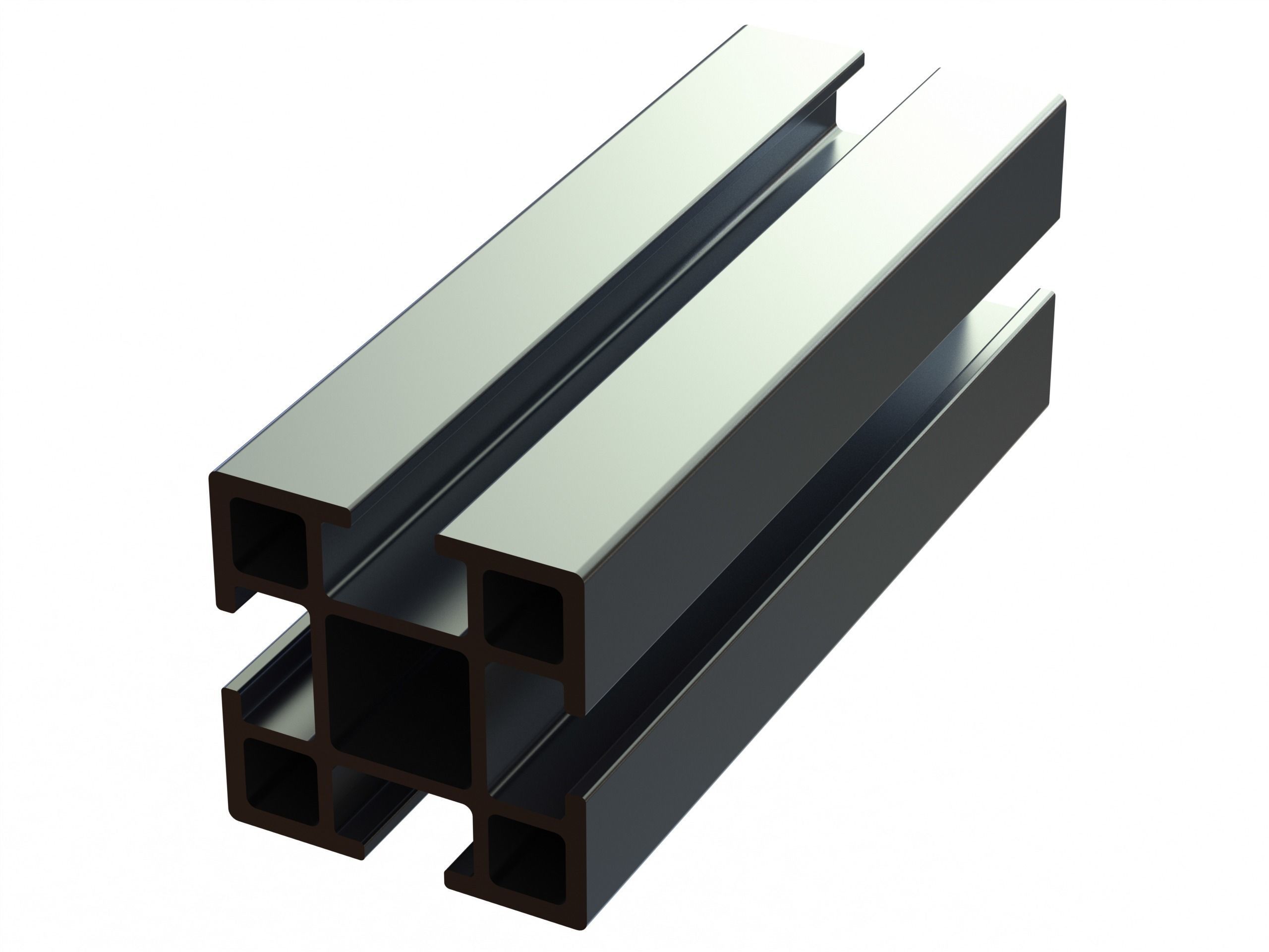 3D model Extruded Aluminium Profile Enclosures Set for Partition Wall ...