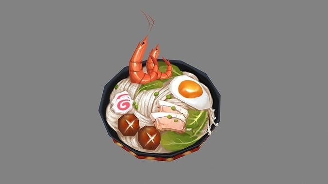 3D model A bowl of noodles VR / AR / low-poly | CGTrader