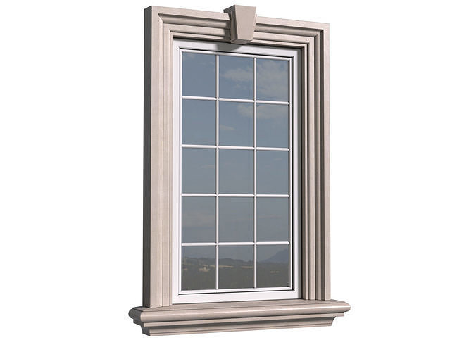 Classical facade frame Window 3D model | CGTrader