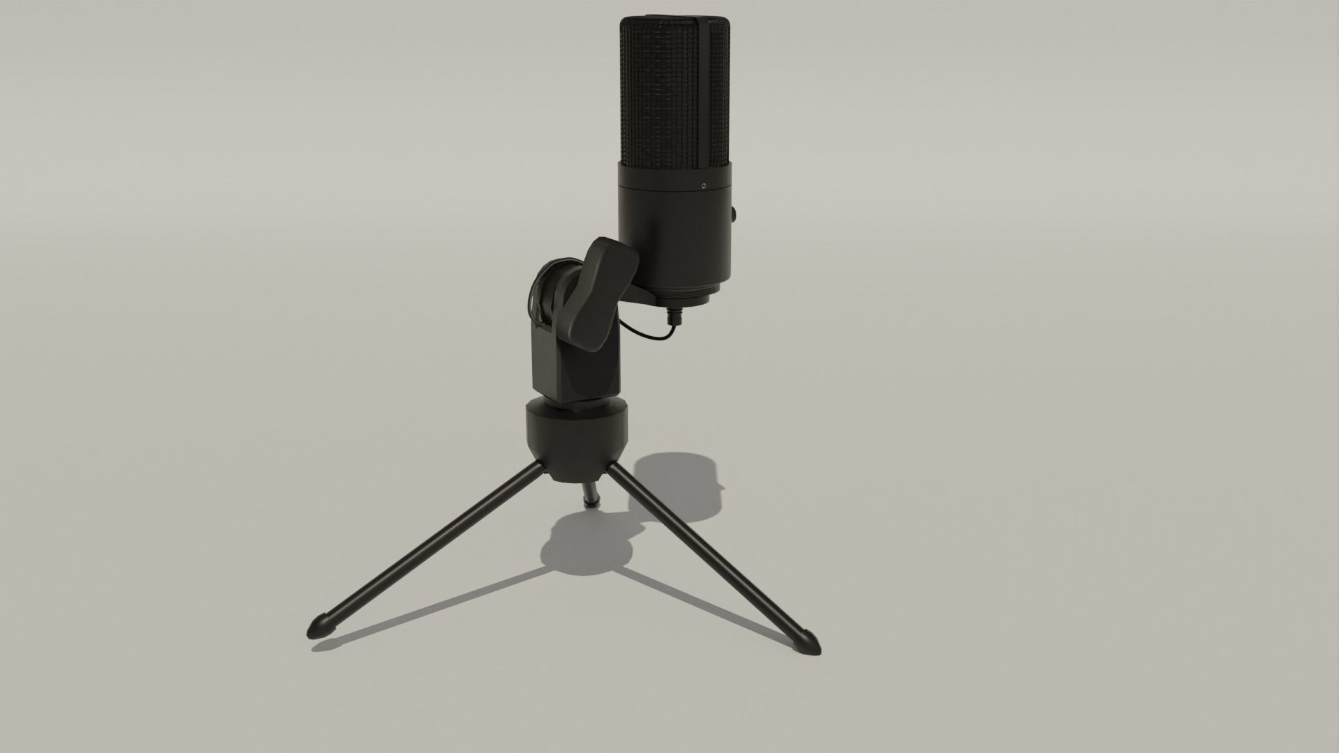 Black Microphone Minimalistic 3D Asset 3D model | CGTrader