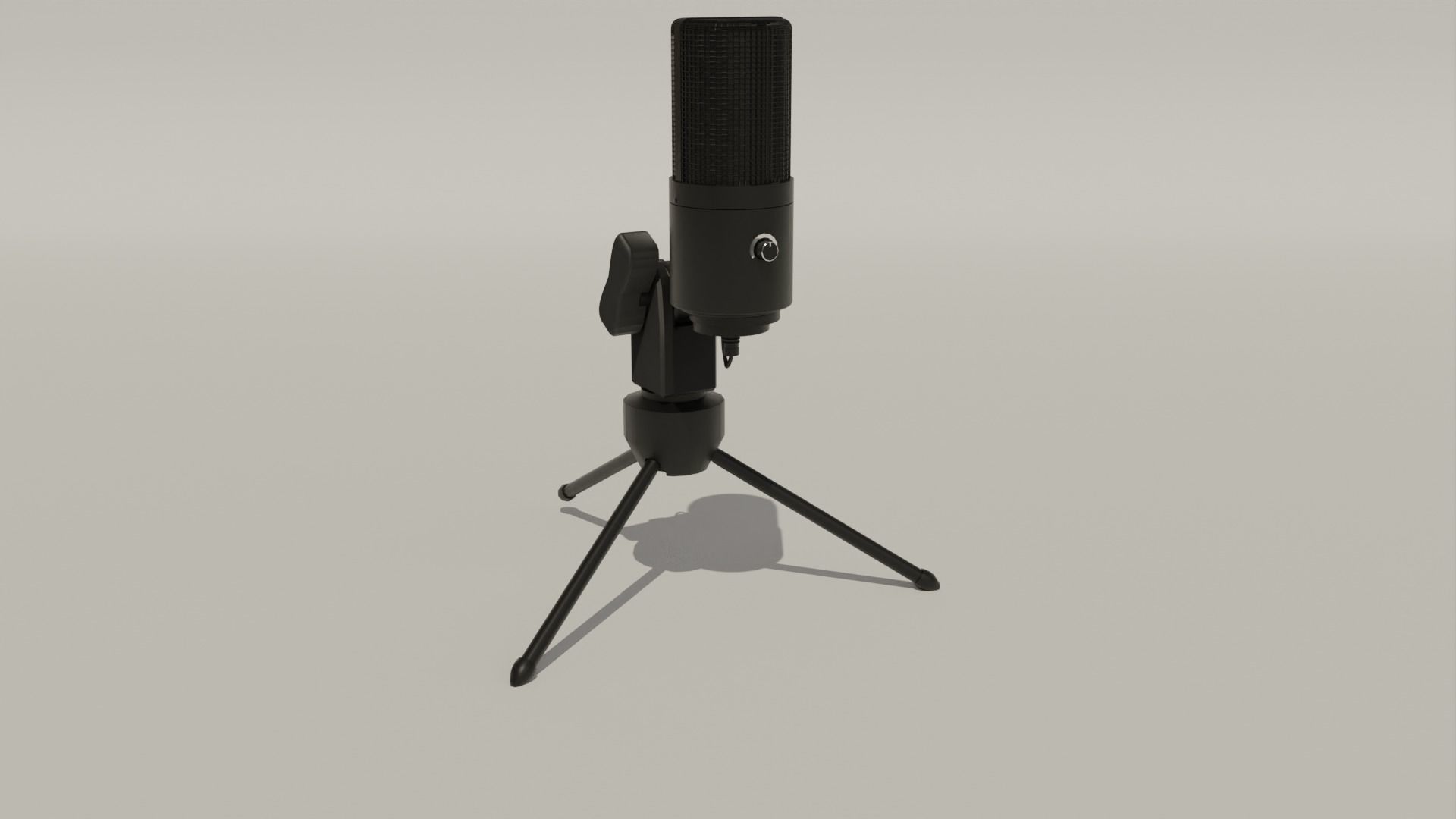 Black Microphone Minimalistic 3D Asset 3D model | CGTrader