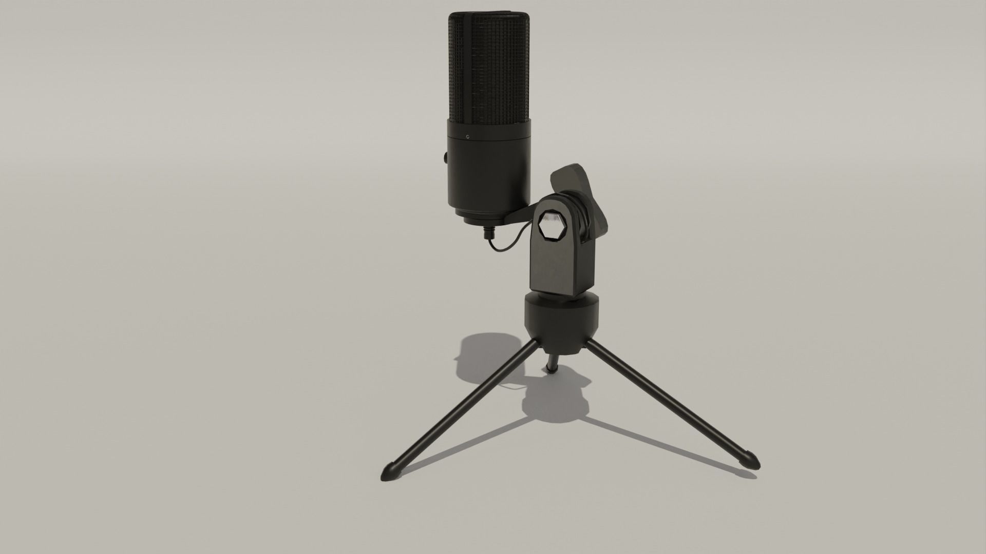 Black Microphone Minimalistic 3D Asset 3D model | CGTrader