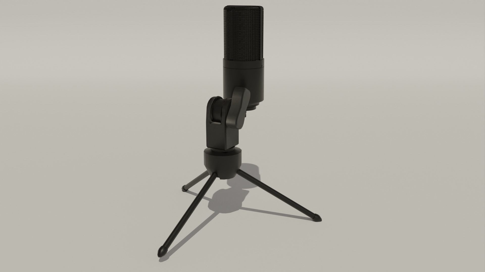 Black Microphone Minimalistic 3D Asset 3D model | CGTrader